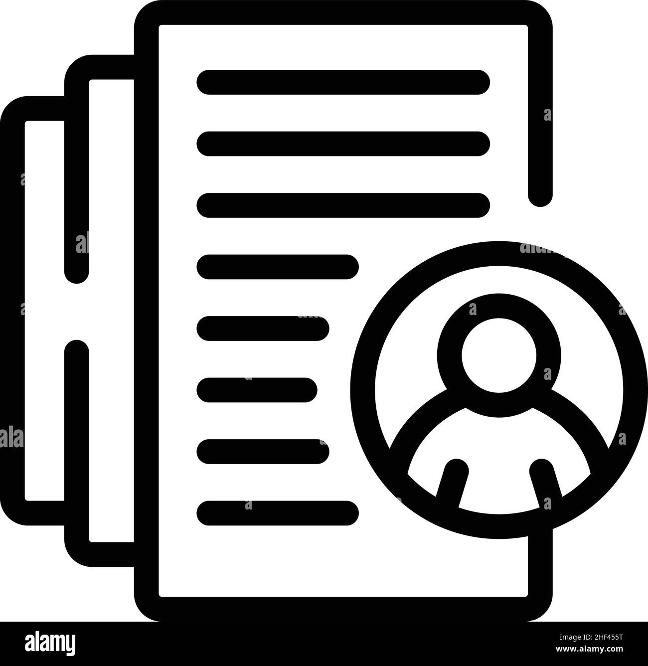 Cv career icon outline vector. Vacancy job. Team post Stock Vector ...