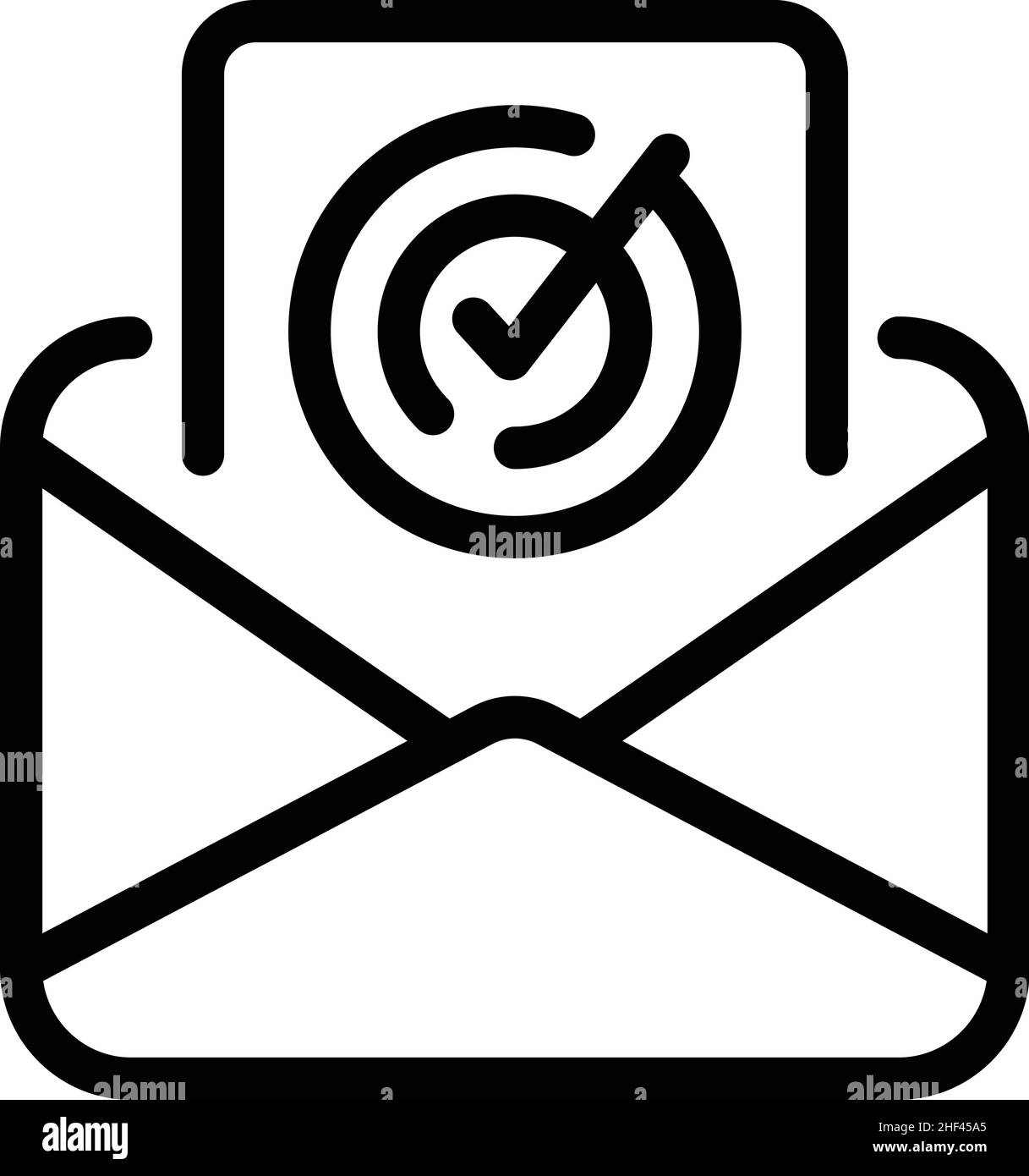 Cv email icon outline vector. Team post. Vacancy job Stock Vector Image ...