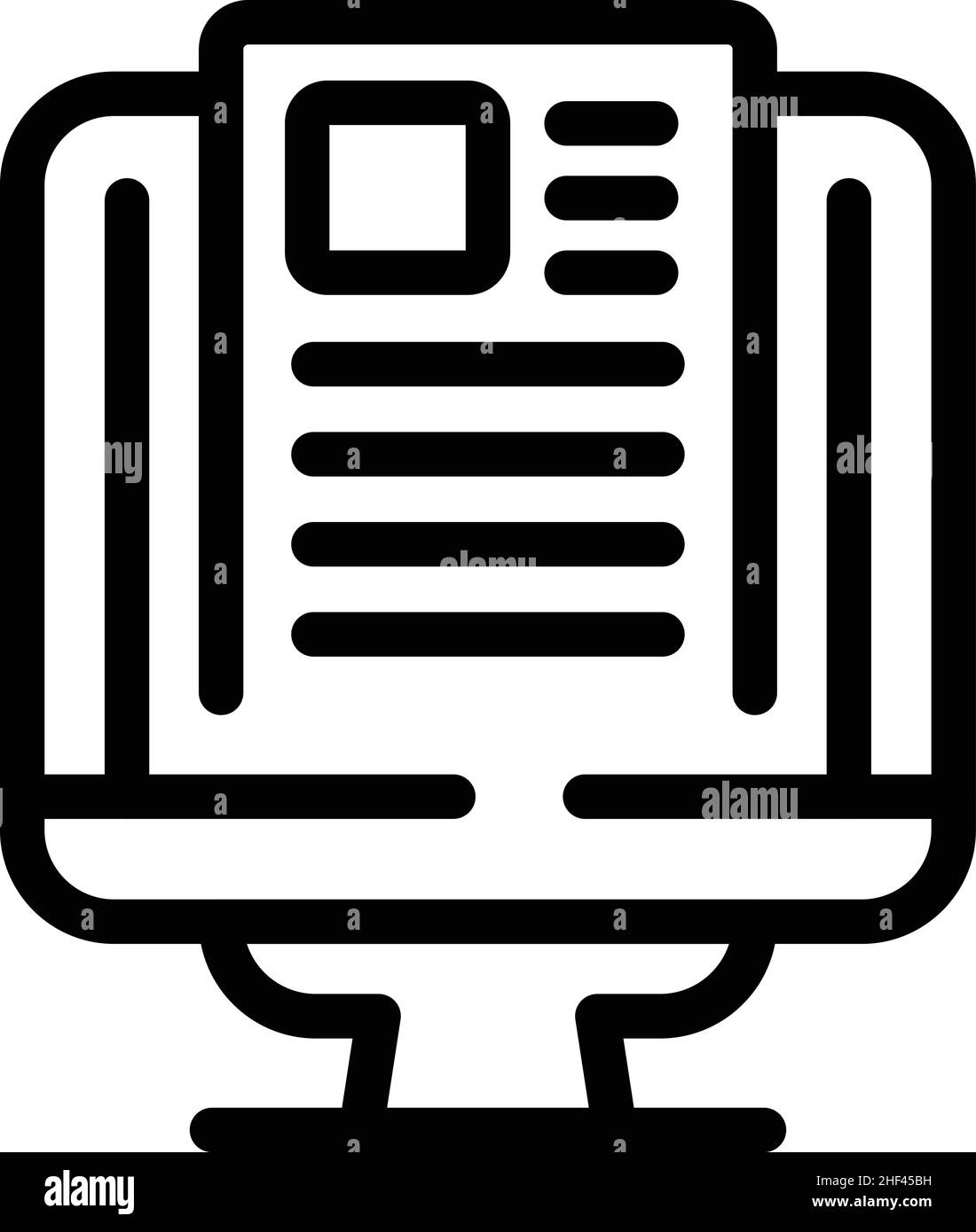 Vacancy post icon outline vector. Hiring team. Vacant chair Stock ...