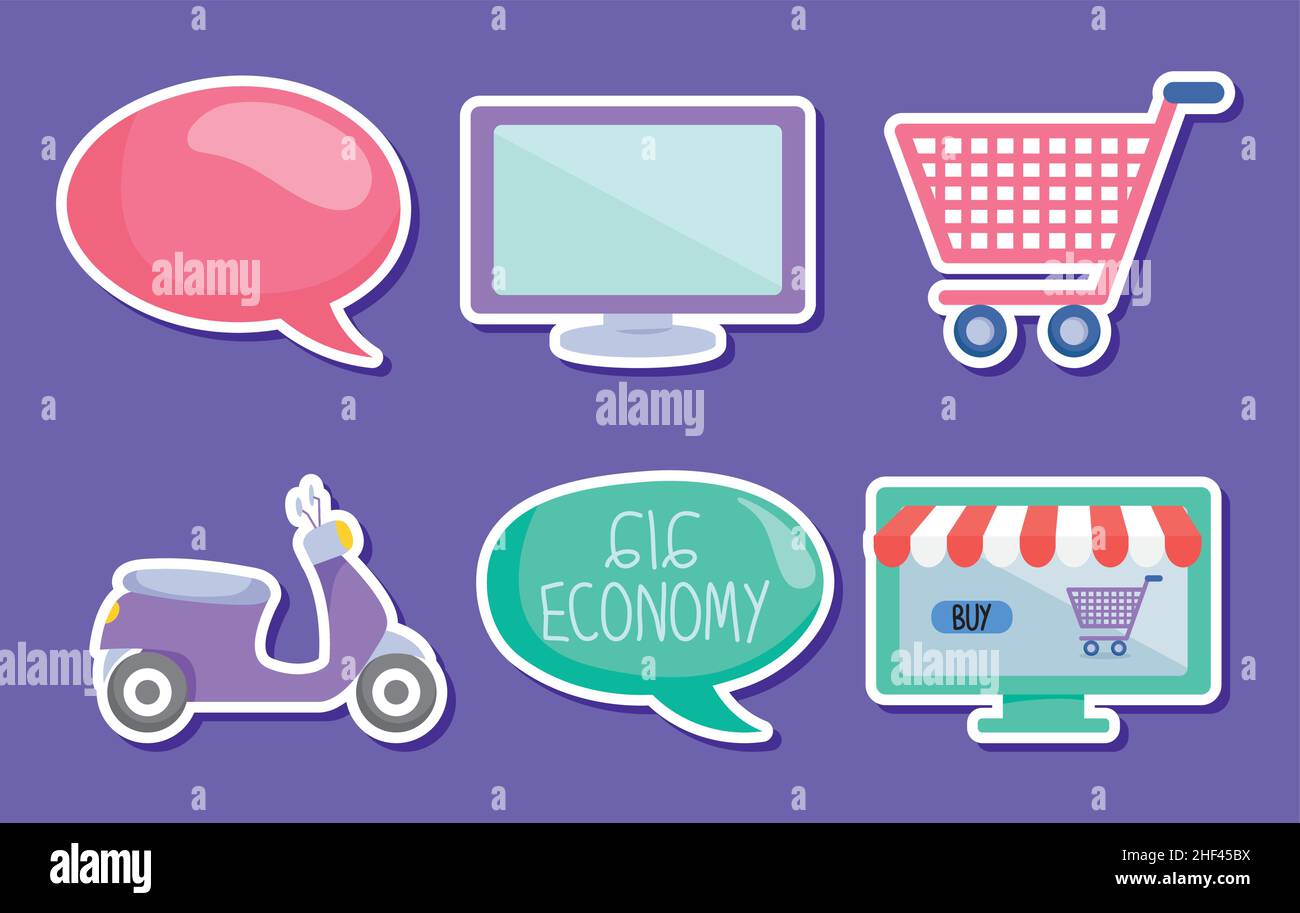 gig economy icon set design Stock Vector Image & Art - Alamy