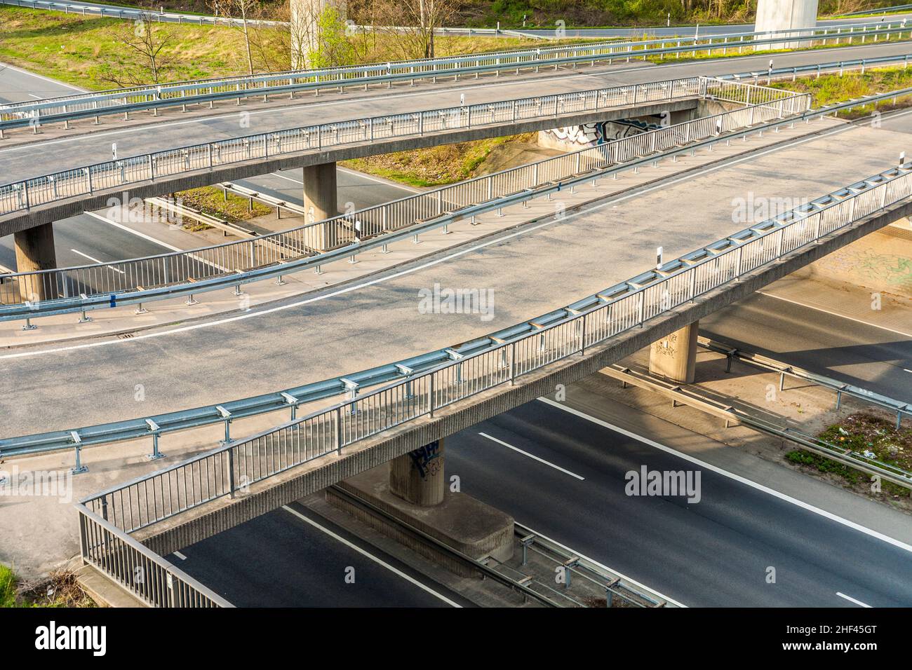 Highway with junction and bridge - rush concept Stock Photo - Alamy