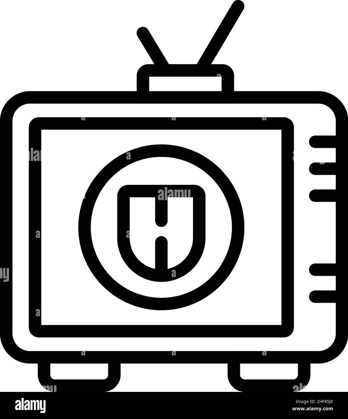 Tv copyright icon outline vector. Law patent. Right copy Stock Vector ...