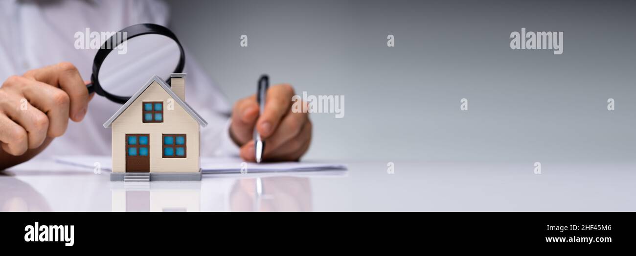 Real Estate House Appraisal And Inspection. Checking Home Stock Photo ...