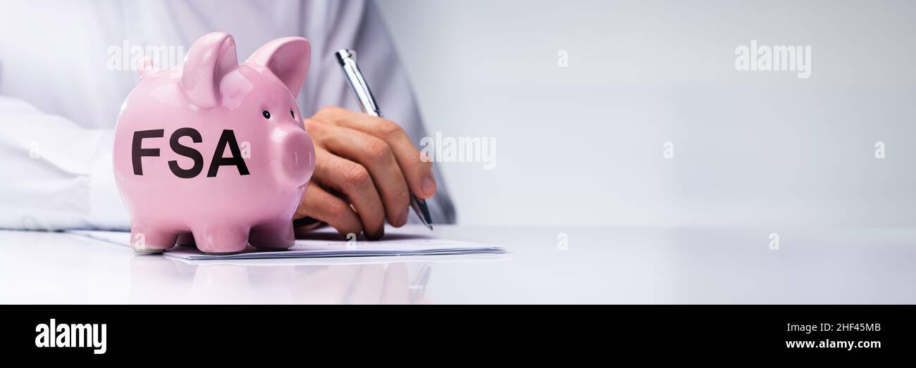 FSA - Flexible Spending Account. Piggybank And Money Savings Concept ...