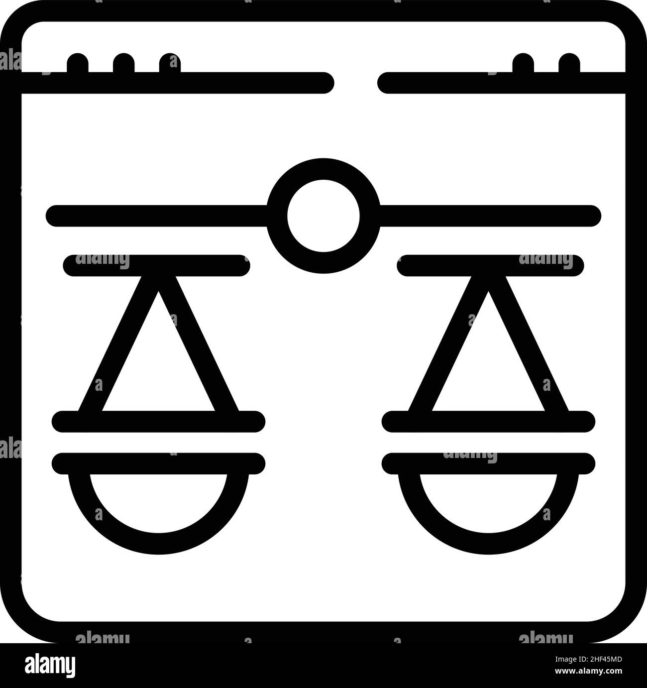 Balance law icon outline vector. Property patent. Data content Stock ...