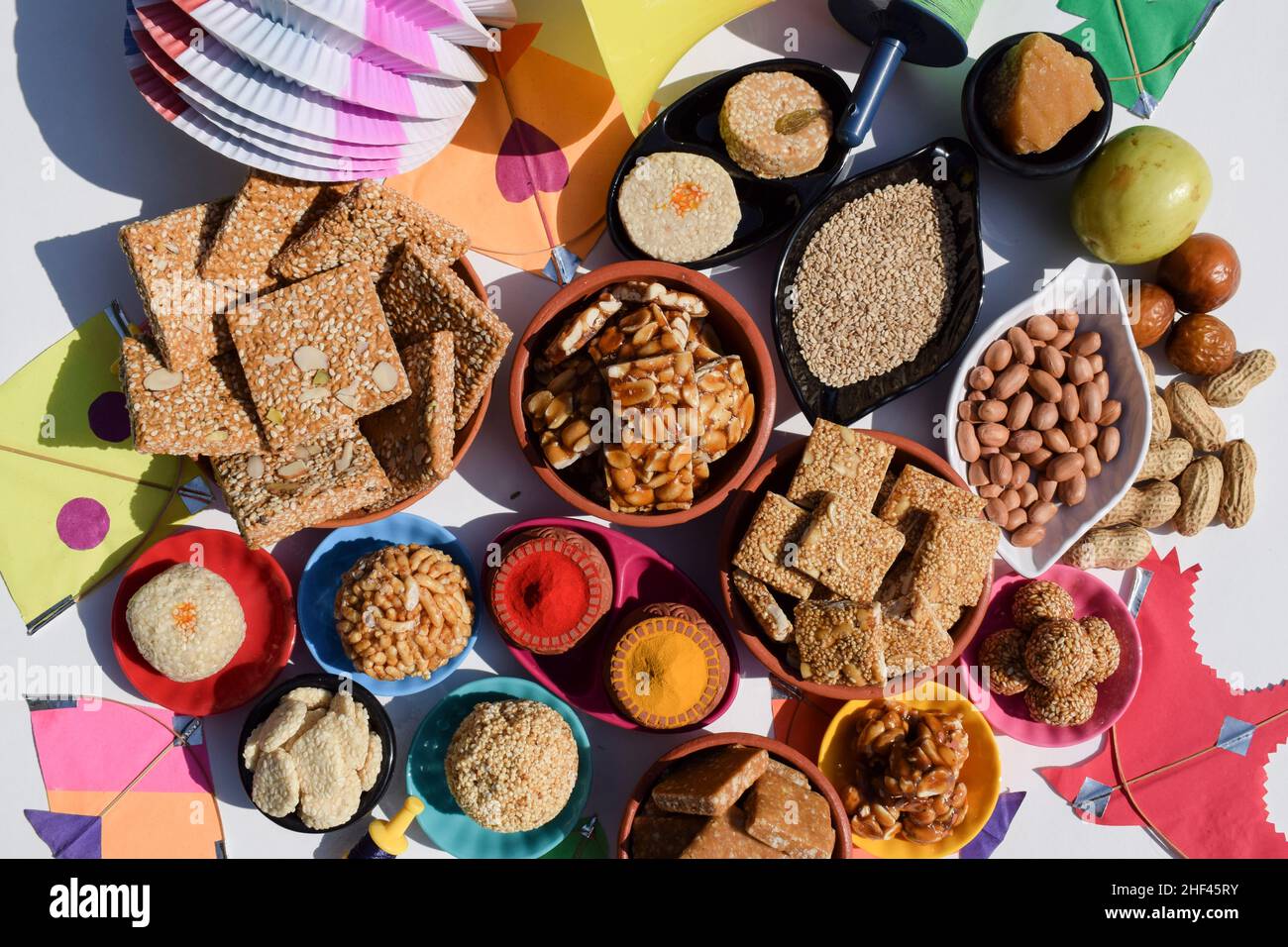 Makar sankranti wallpaper with Sankranti festival special dishes served ...