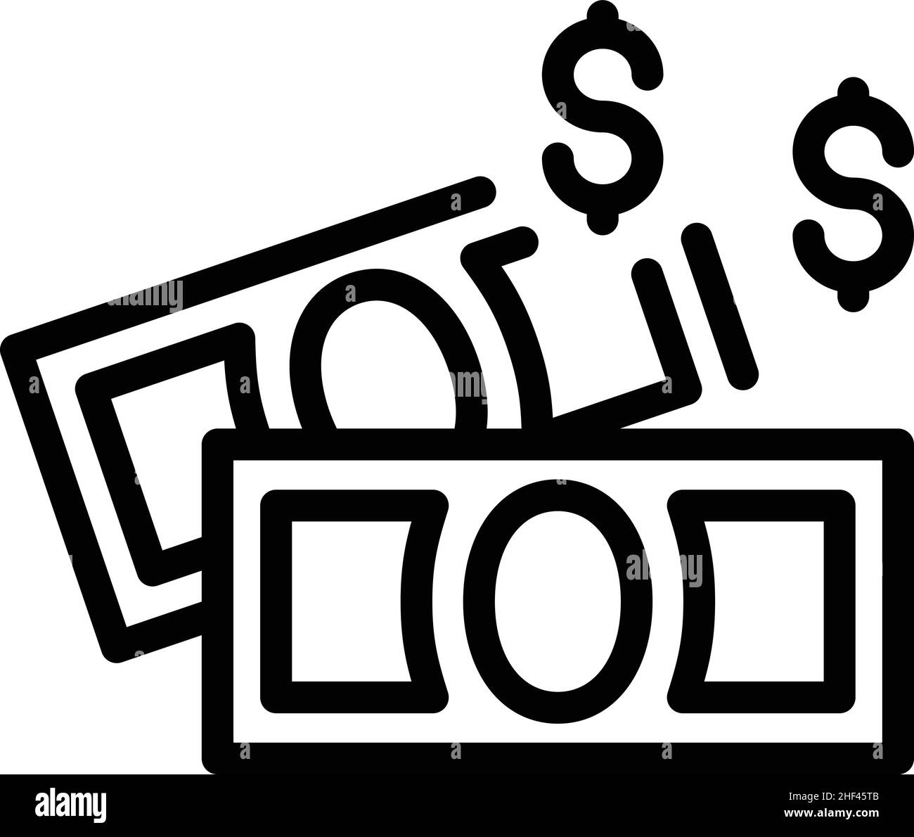 Money cash investor icon outline vector. People volunteer. Social ...