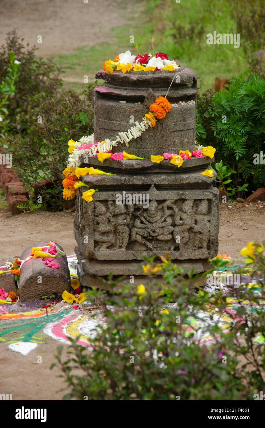 Ruins of an old fort called Bahadurgad, it has been renamed as ...