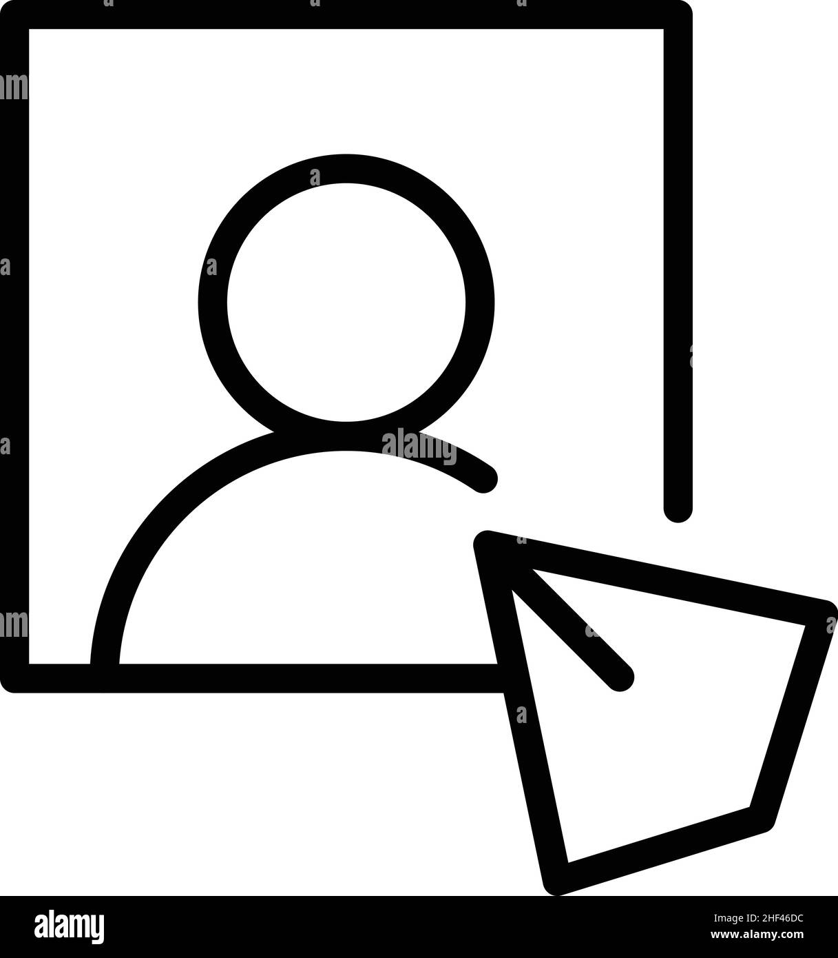 Registration icon outline vector. Register user. Online web Stock ...