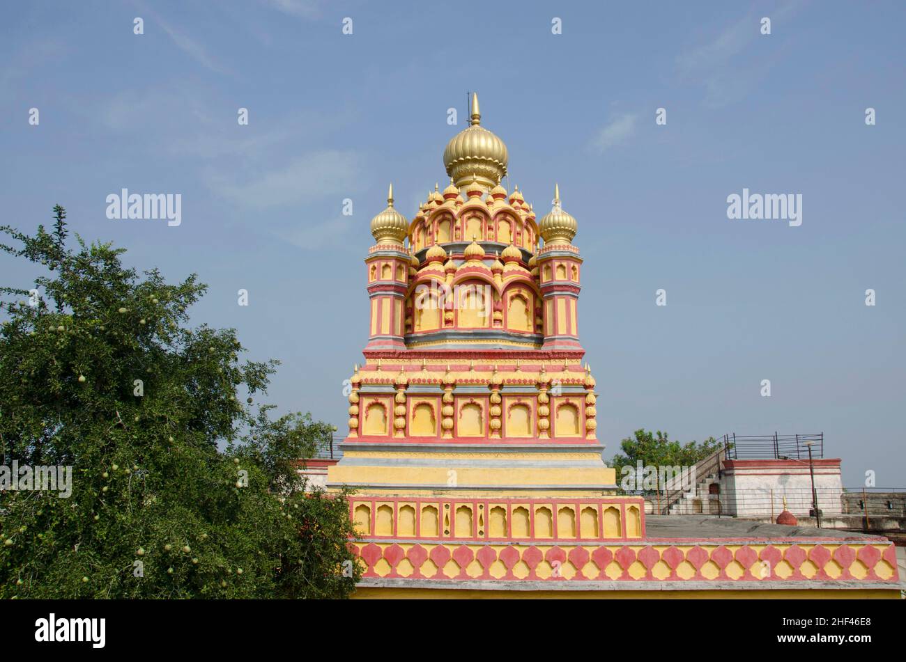 Colorful dome of Devdeveshwar temple, Parvati Hill, Pune, Maharashtra ...