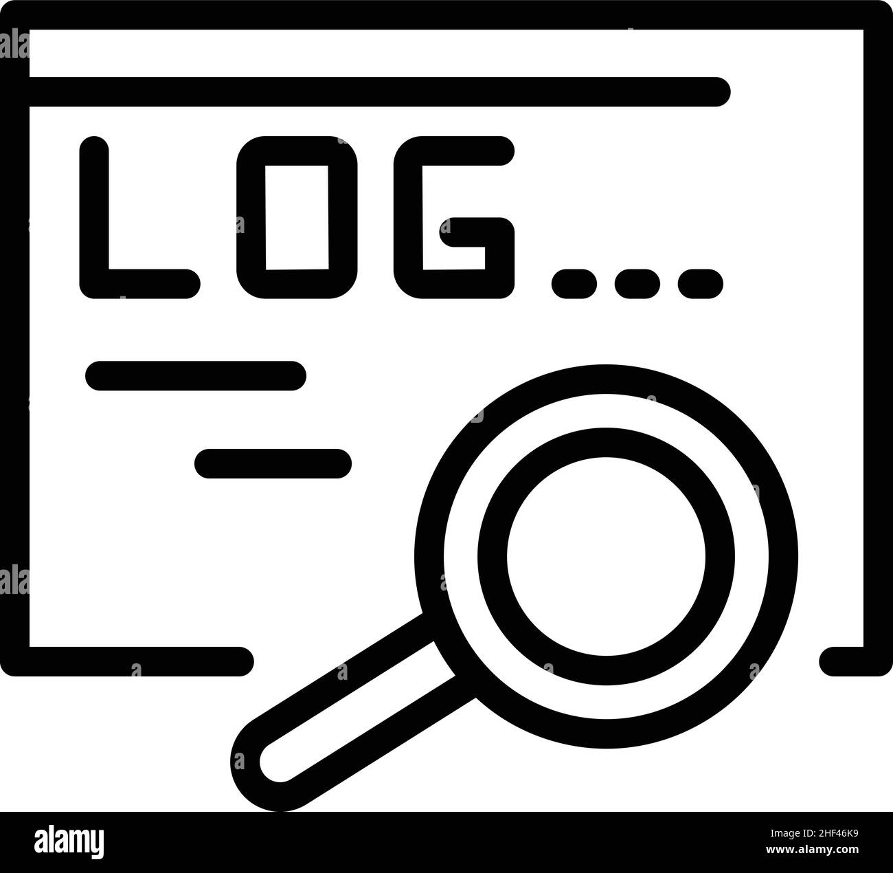 Web log icon outline vector. User account. Login new Stock Vector Image ...