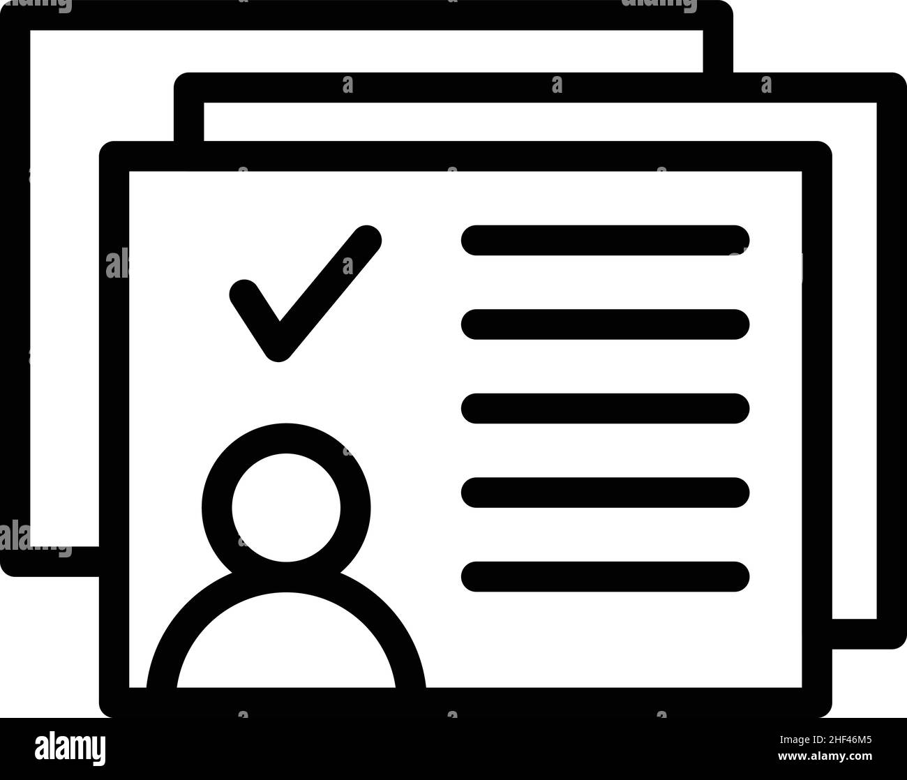 User online documents icon outline vector. Web login. Website order Stock Vector Image & Art - Alamy