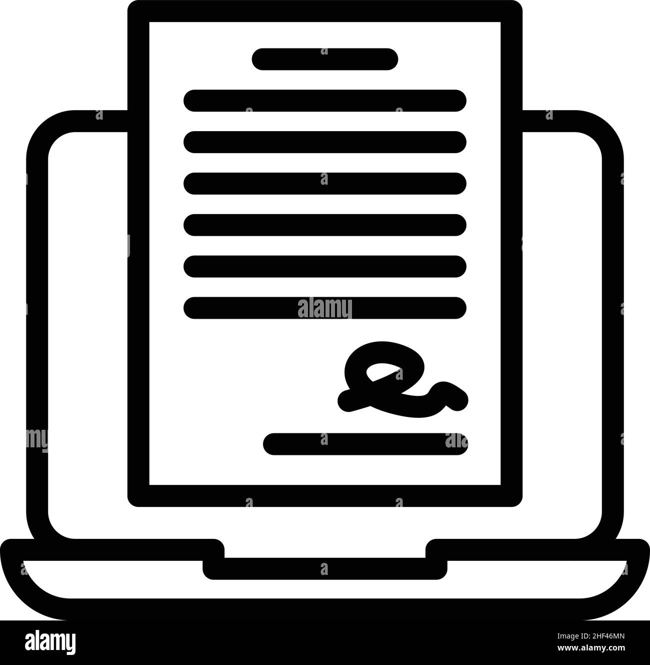 Online register document icon outline vector. Web user. Account member ...