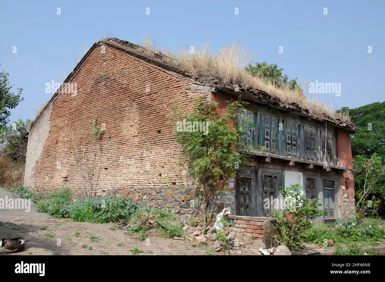 Old house near Holkar Wada (fort), located at Wafgaon, near Pune ...