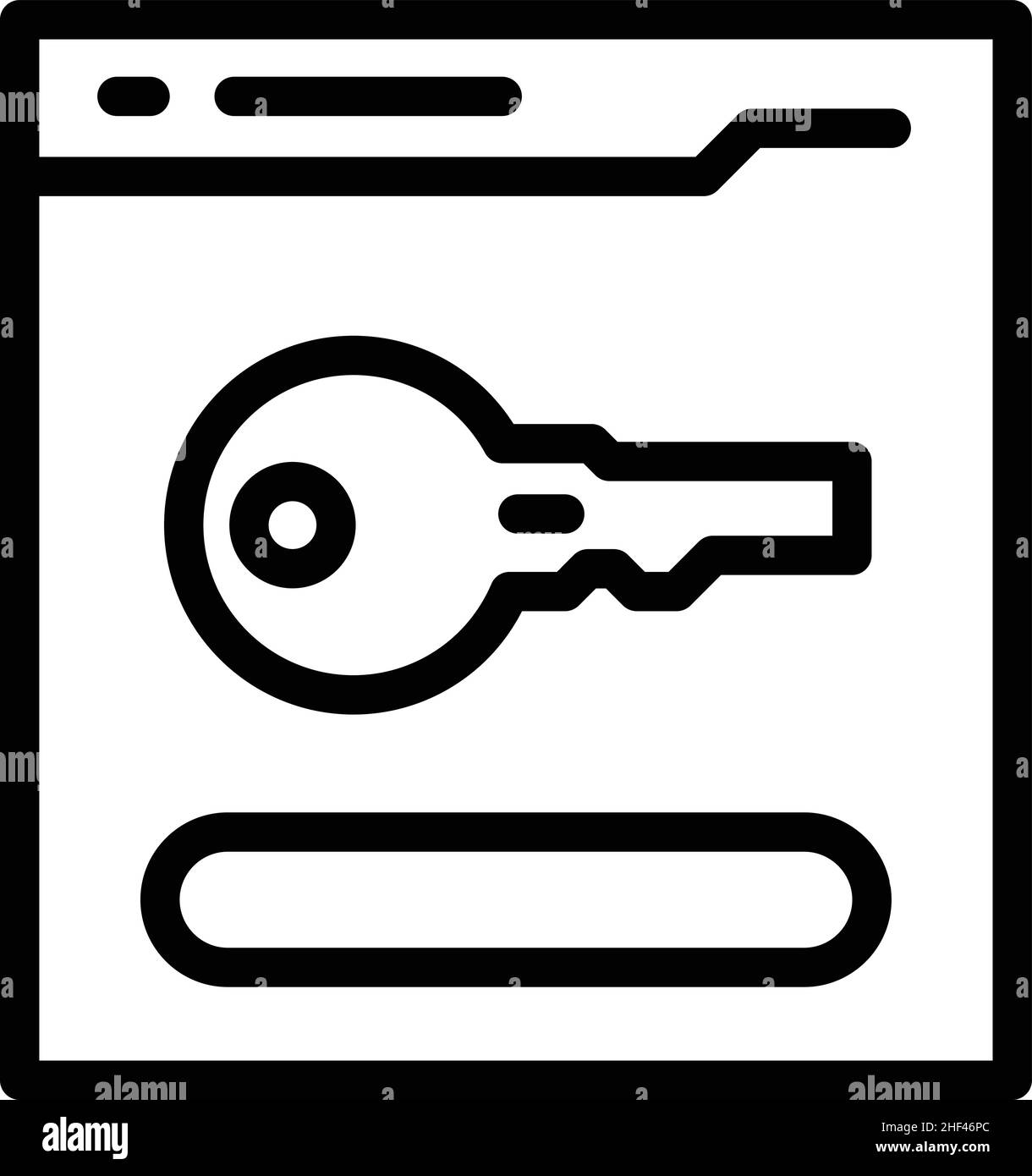 Online web key icon outline vector. User login. Form order Stock Vector ...