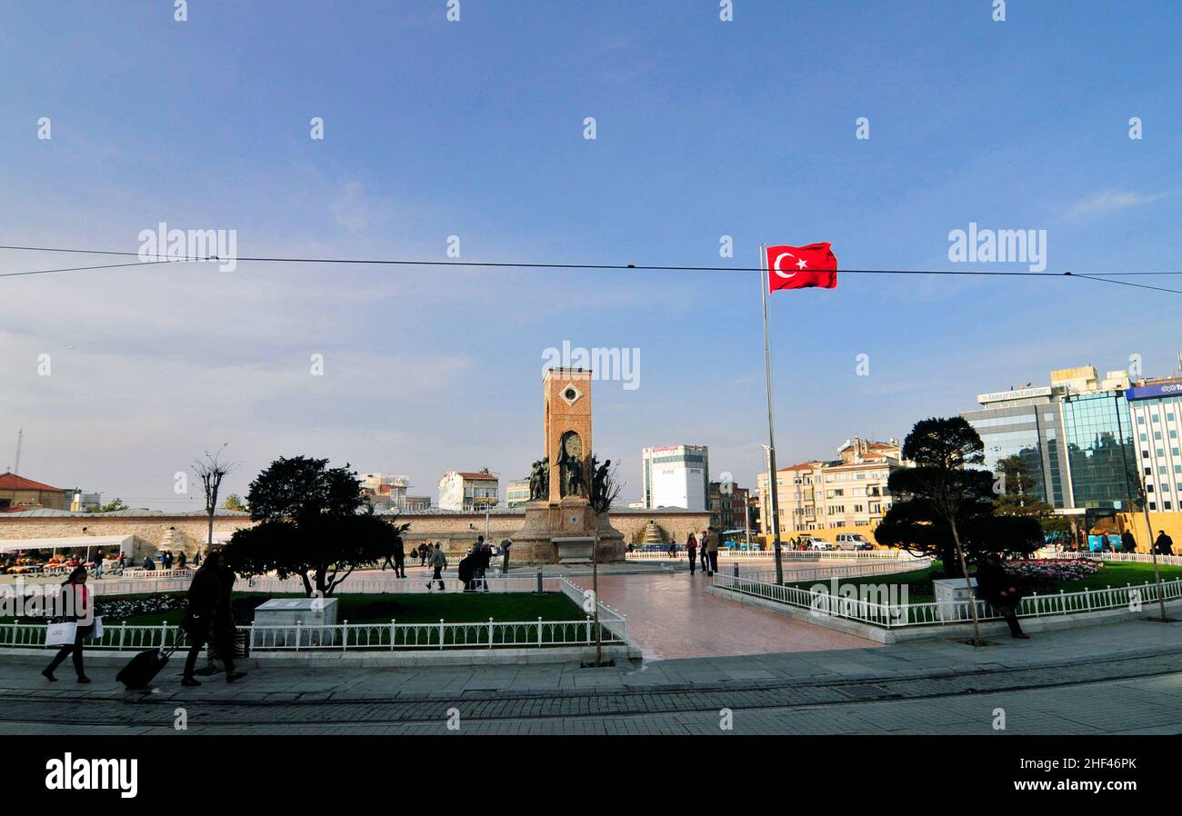 The Republic Monument in Taksim sq. in Istanbul Stock Photo - Alamy