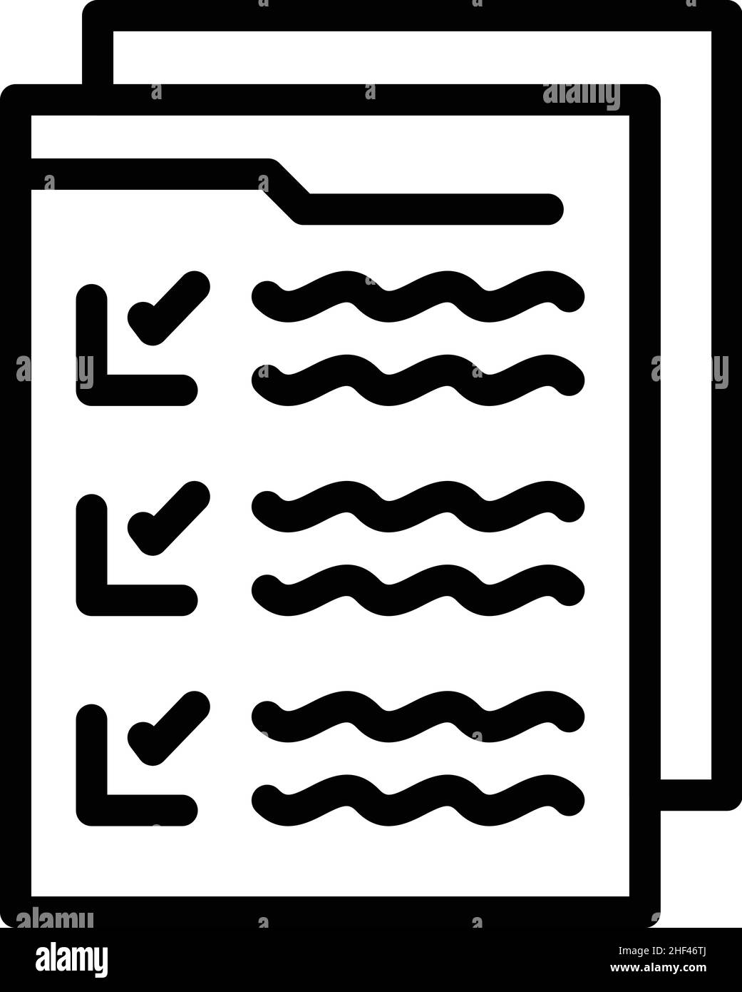 Last user document icon outline vector. Fill online form. Register user ...