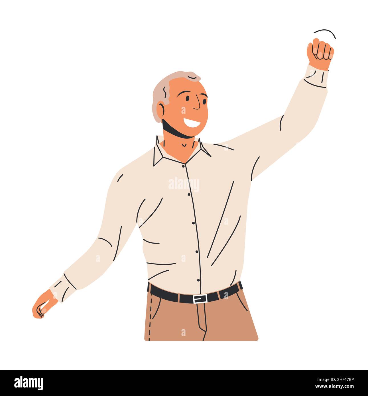 Confident positive male business Stock Vector Images - Alamy