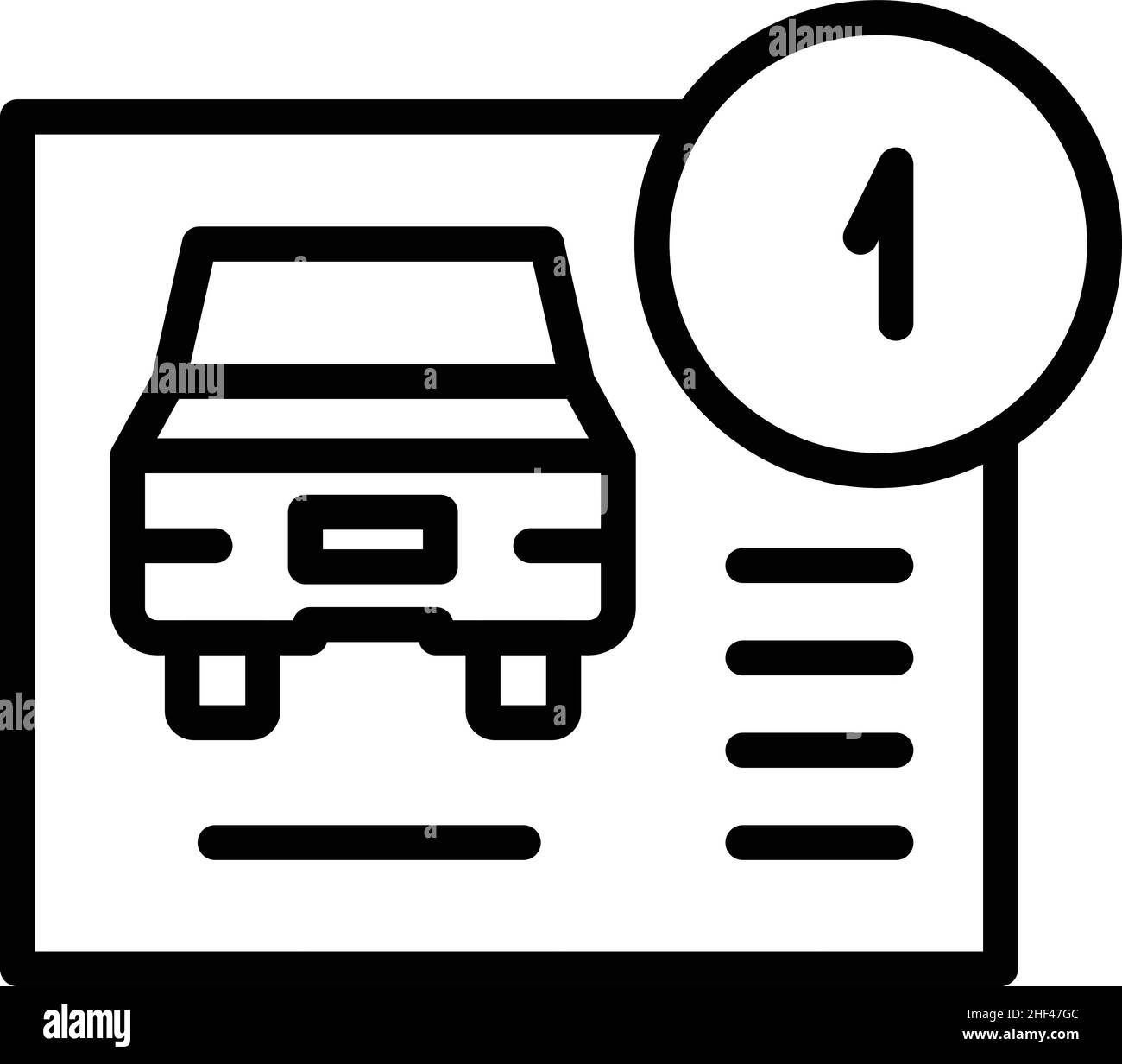 Auto remote door icon outline vector. Car control. Hand system Stock ...