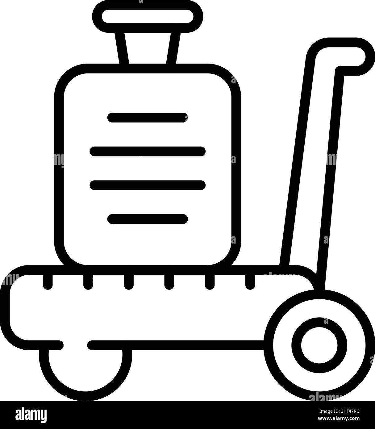 Box trolley icon outline vector. Cart travel. Bag carry Stock Vector ...
