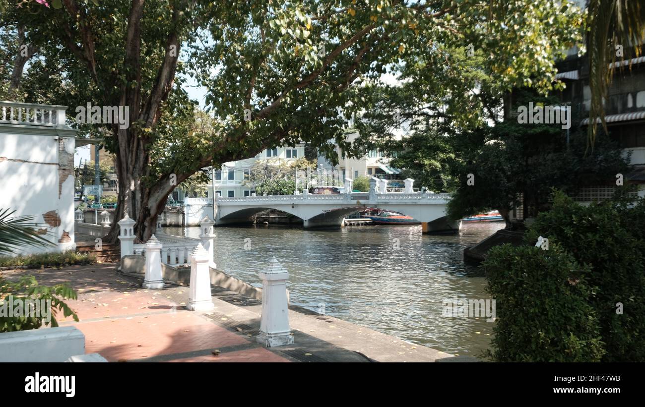 Bangkok Canal Khlong Saen Saep Travel in Thailand Stock Photo - Alamy
