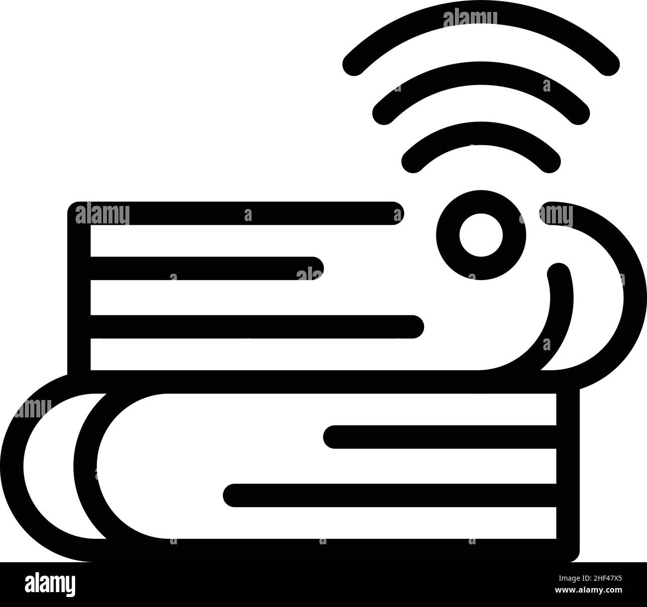 Wifi digital reading icon outline vector. Online study. Read education ...