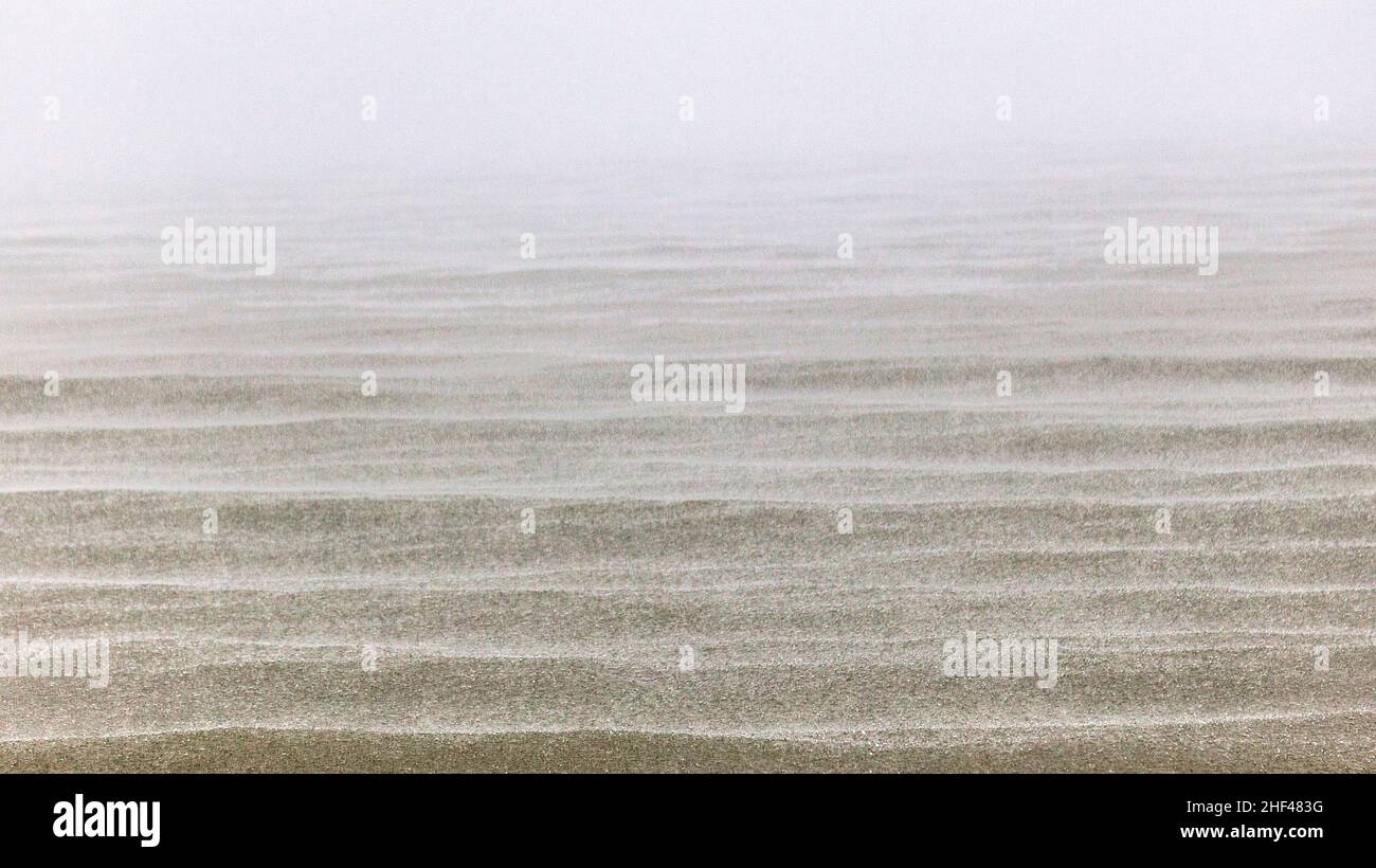 beach in heavy rain over the pacific ocean Stock Photo - Alamy