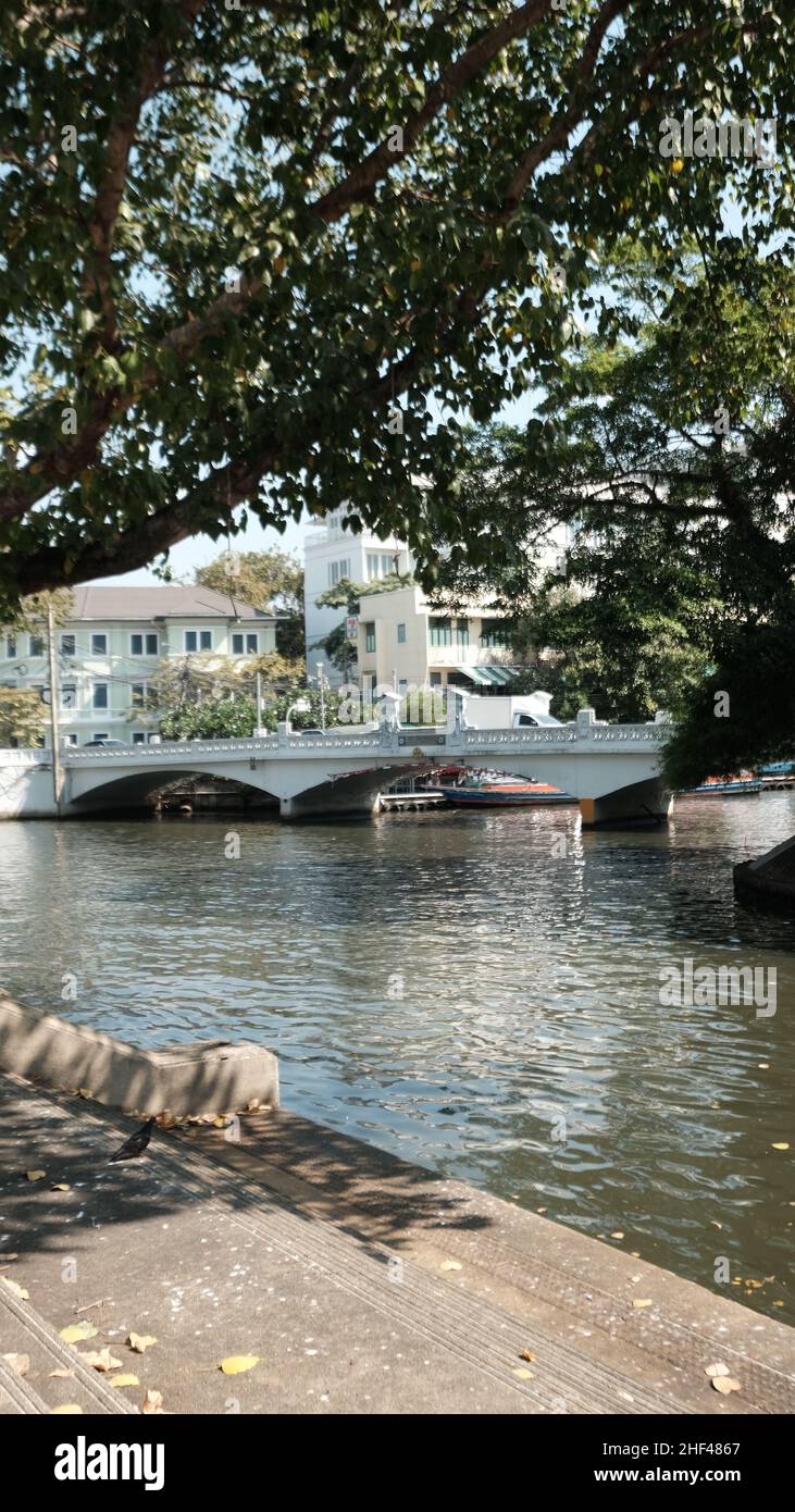 Bangkok Canal Khlong Saen Saep Travel in Thailand Stock Photo - Alamy