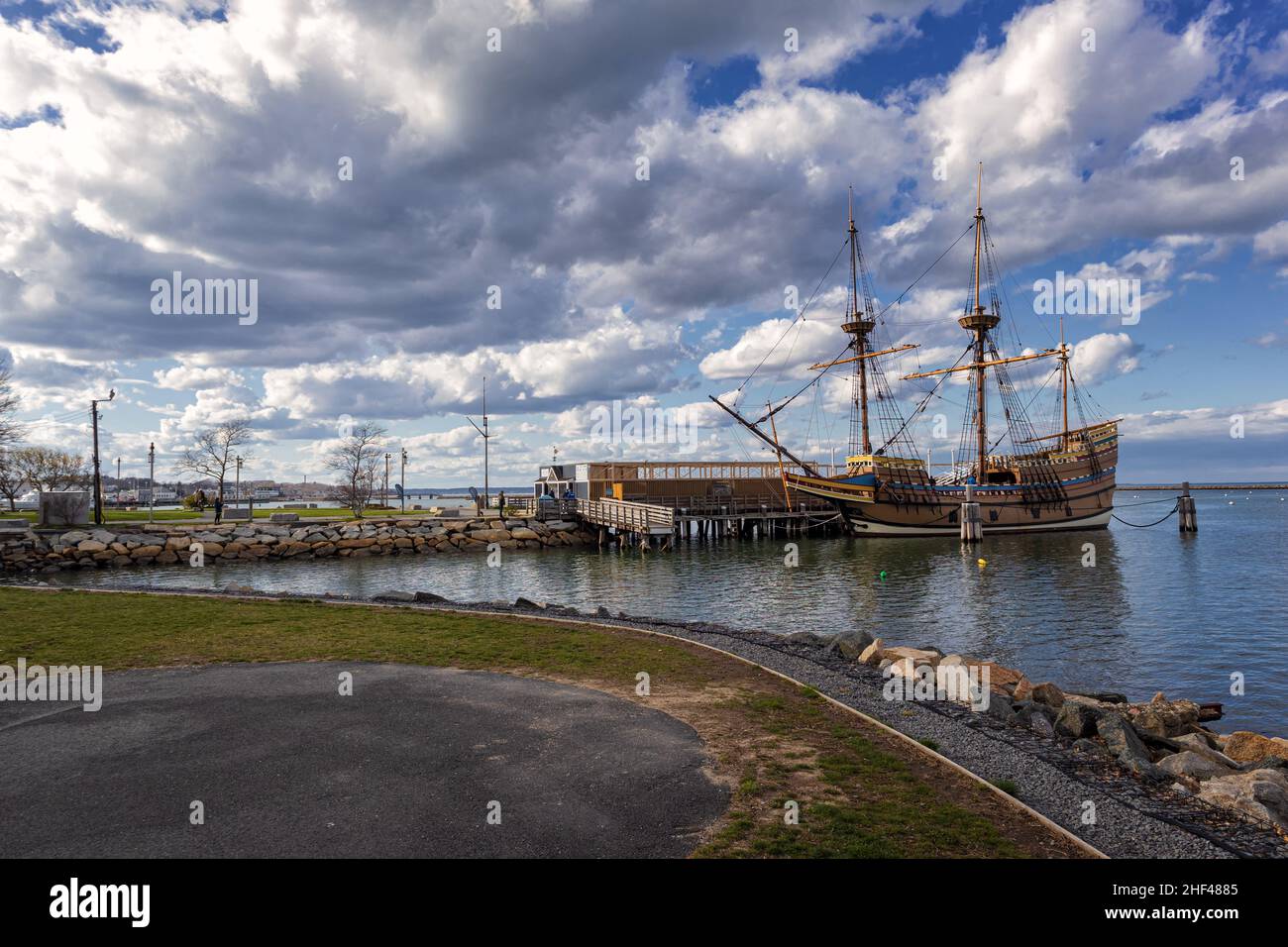 The Mayflower in Plymouth Massachusetts Stock Photo - Alamy