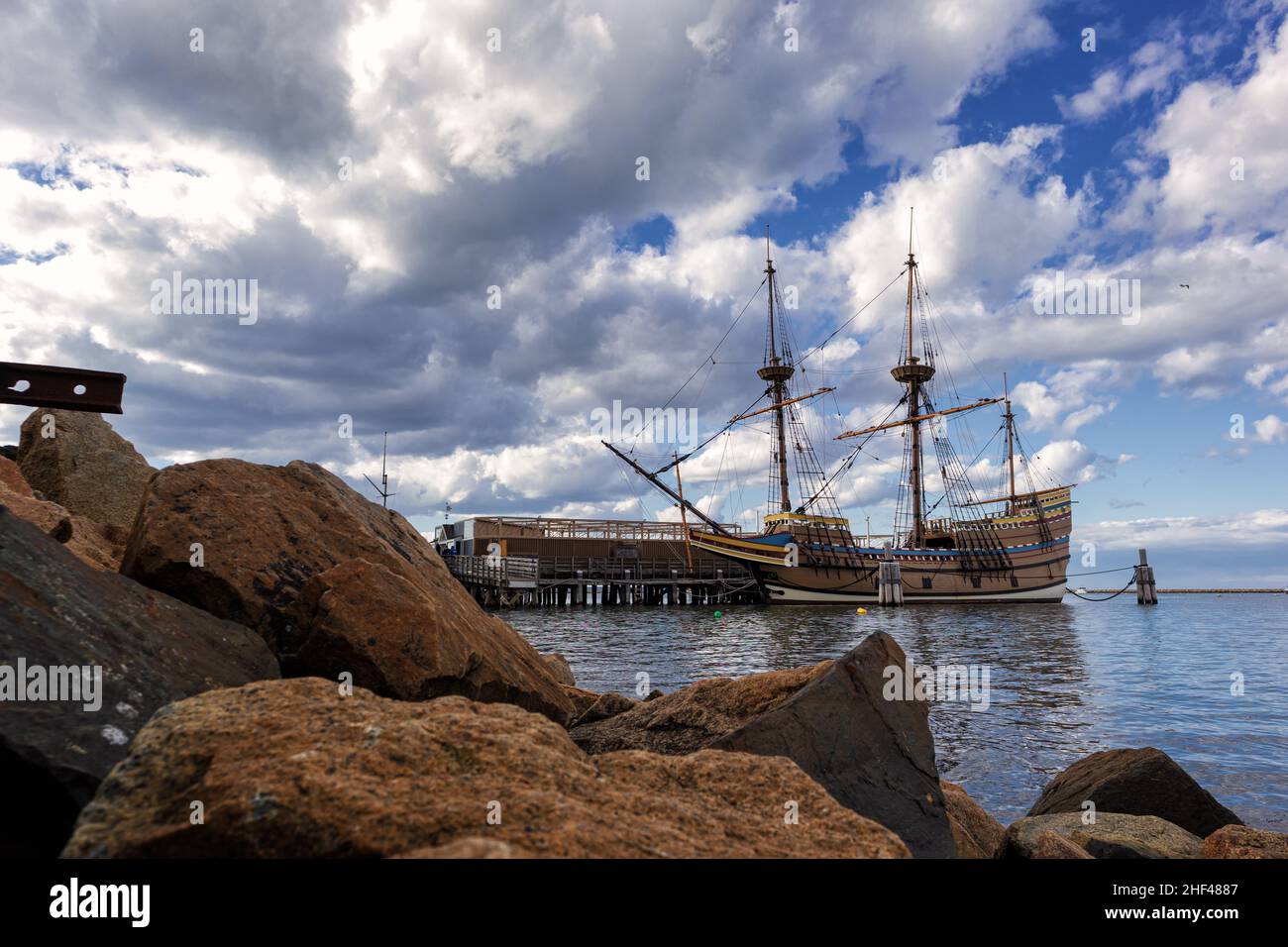 The Mayflower in Plymouth Massachusetts Stock Photo - Alamy