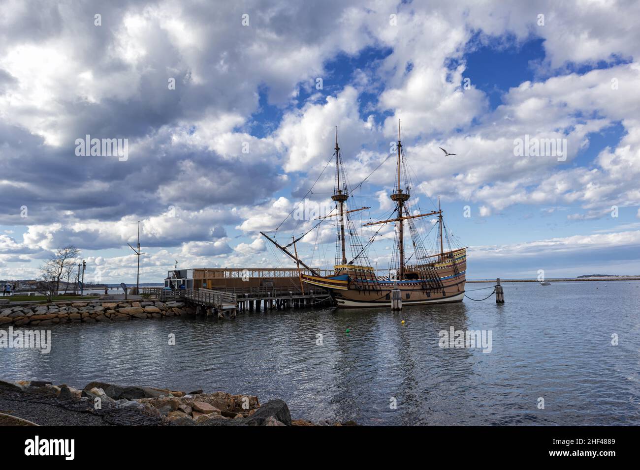 The Mayflower in Plymouth Massachusetts Stock Photo - Alamy