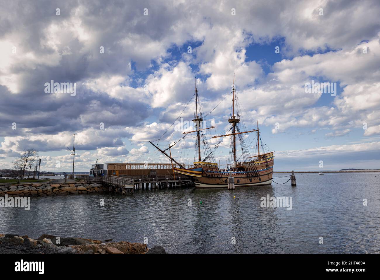 The Mayflower in Plymouth Massachusetts Stock Photo - Alamy