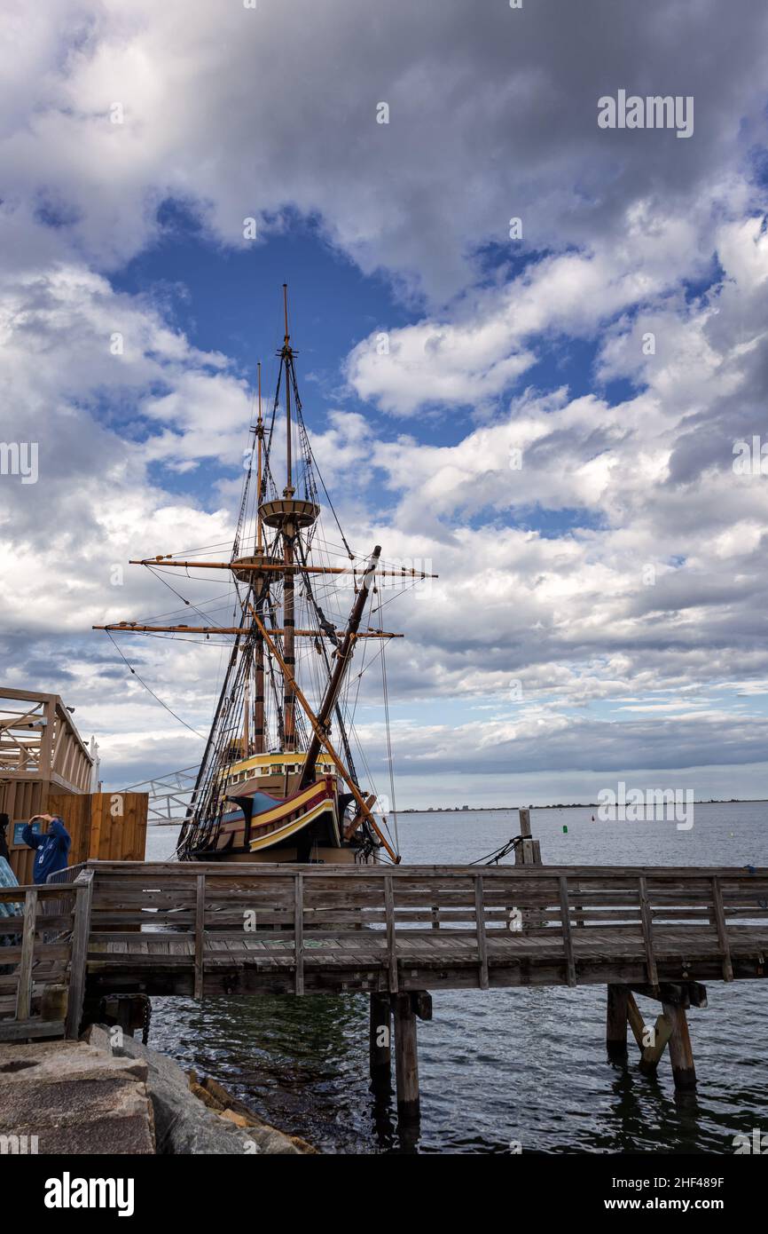 The Mayflower in Plymouth Massachusetts Stock Photo - Alamy