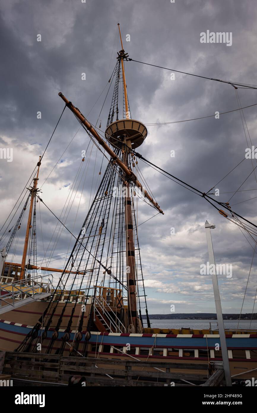 The Mayflower in Plymouth Massachusetts Stock Photo - Alamy