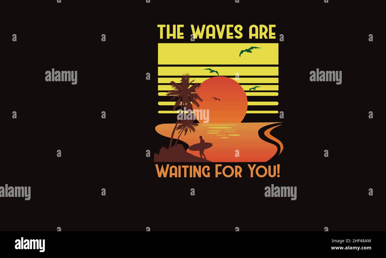 Waiting waves Stock Vector Images - Alamy