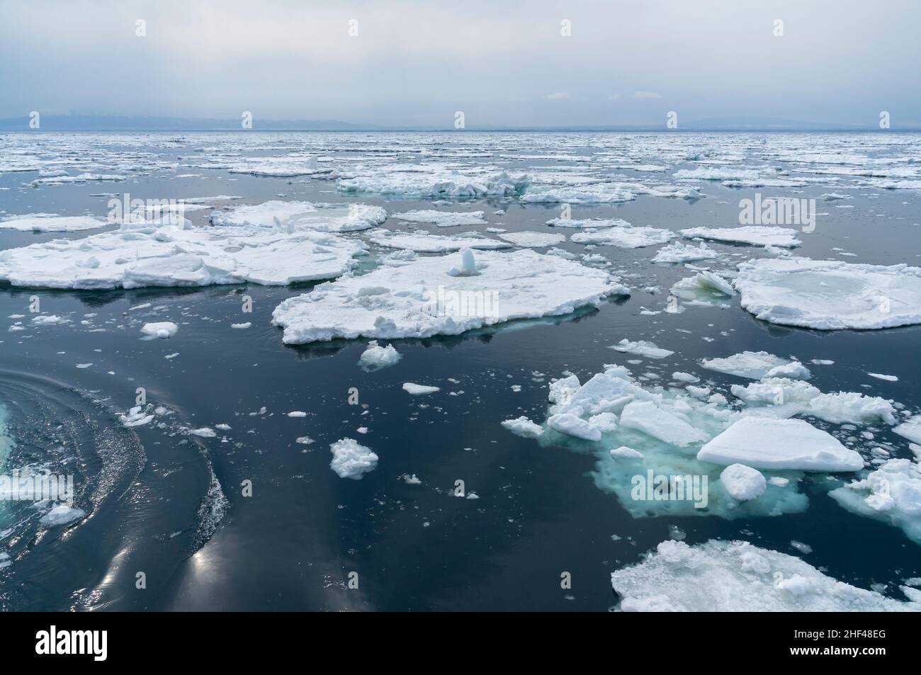 Sea ice of Okhotsk Stock Photo - Alamy