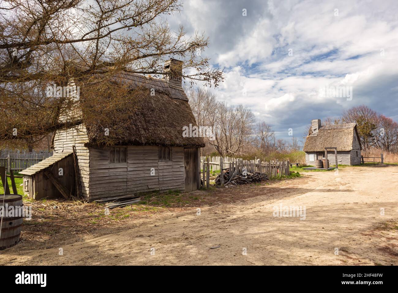 Pilgrim Village in Plymouth Massachusetts Stock Photo - Alamy