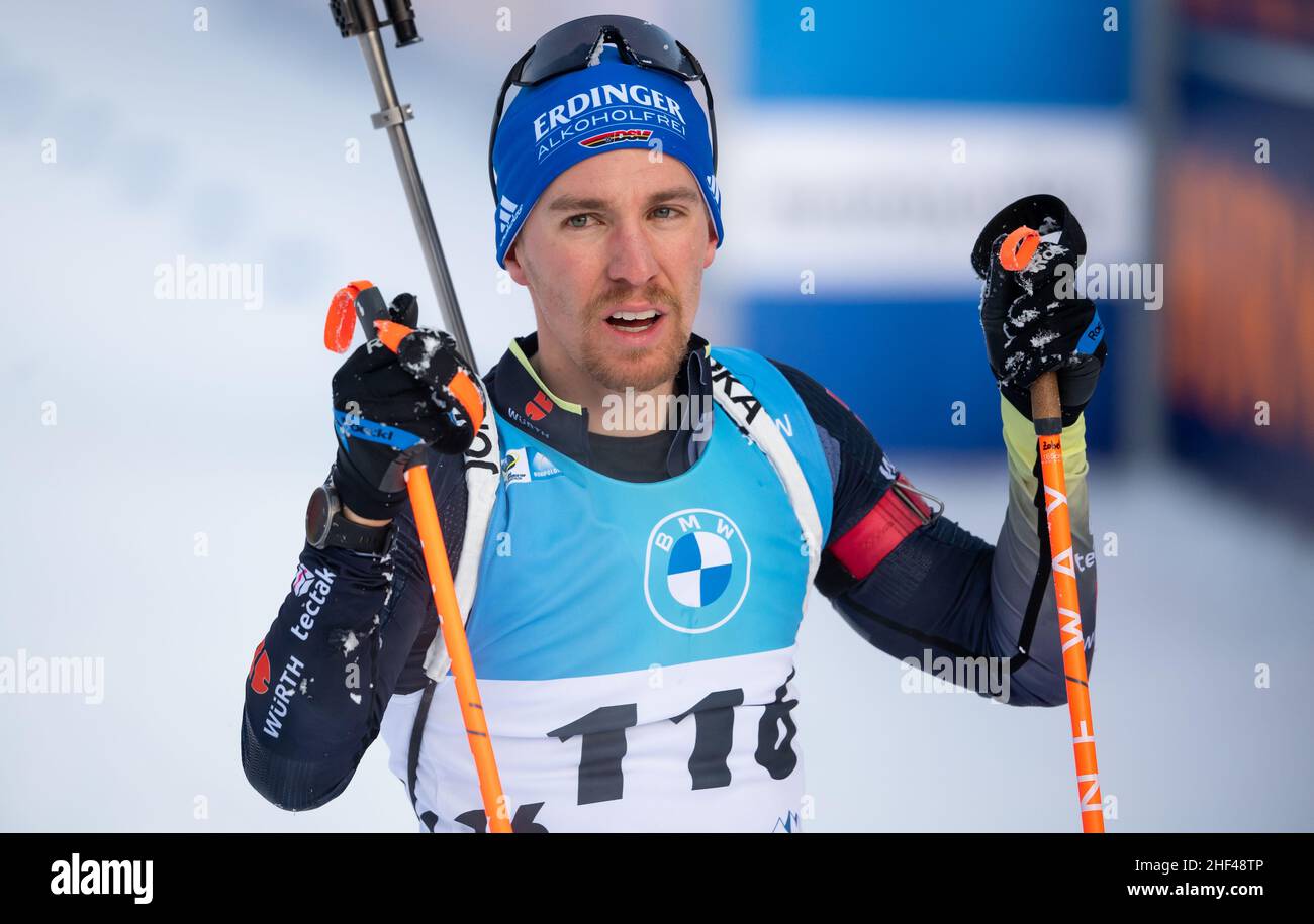 Ruhpolding, Germany. 13th Jan, 2022. Biathlon: World Cup, Sprint 10 km ...
