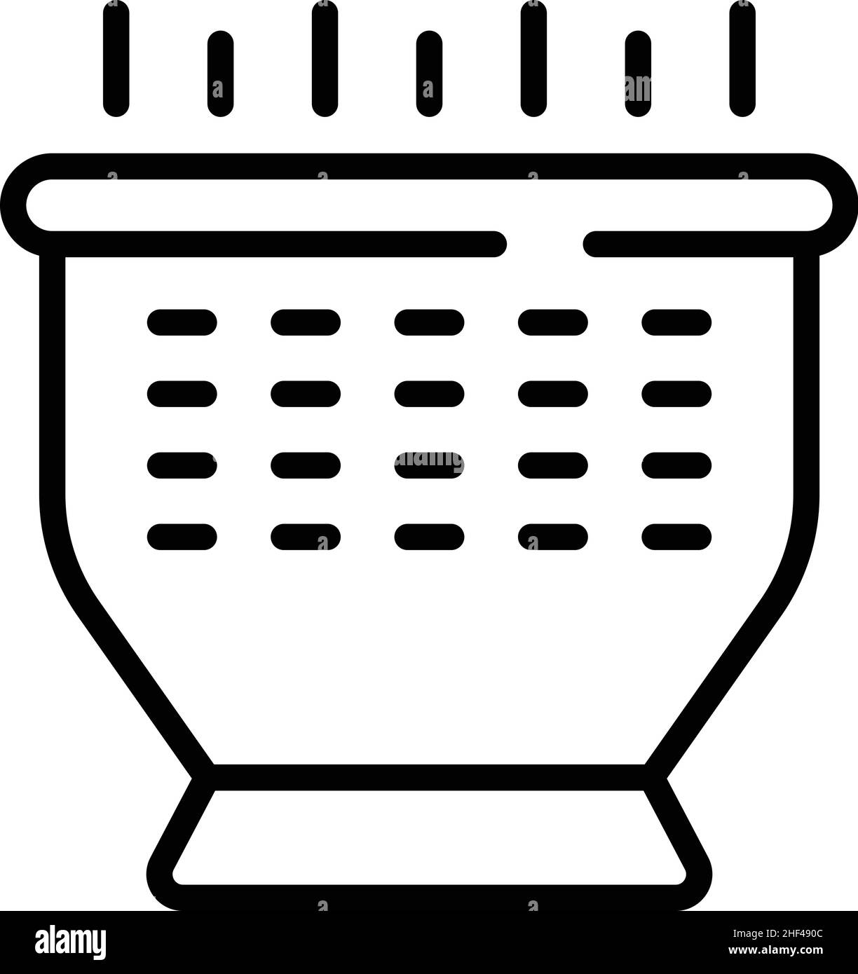 Colander icon outline vector. Cooking strainer. Kitchen sieve Stock ...