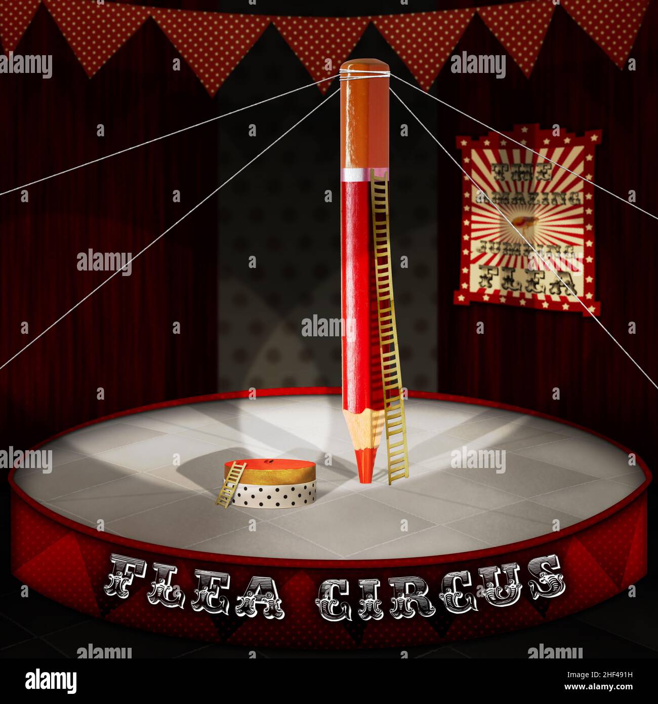 The Flea Circus in in town Stock Photo - Alamy