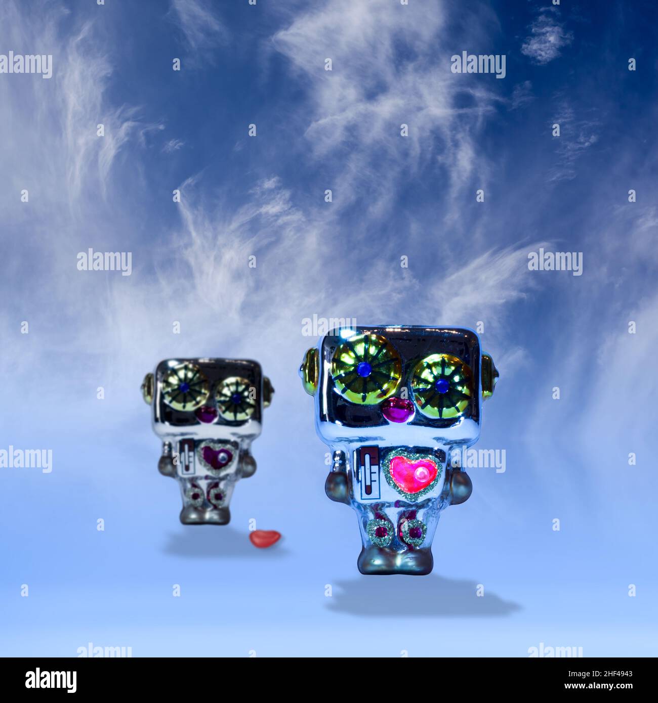 The robot has a broken heart Stock Photo - Alamy