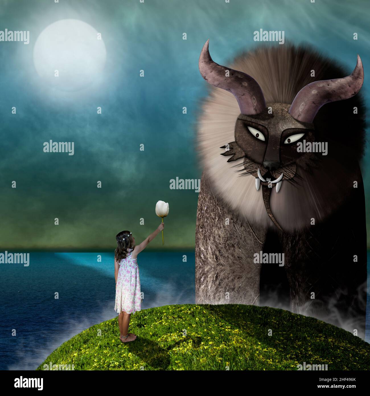 Face your demons with kindness Stock Photo - Alamy