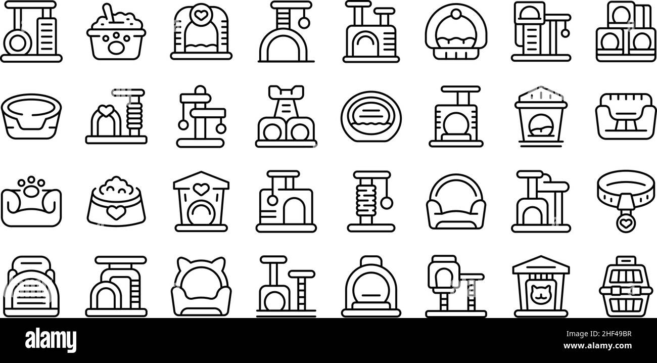 Cat tree house line Cut Out Stock Images & Pictures - Alamy