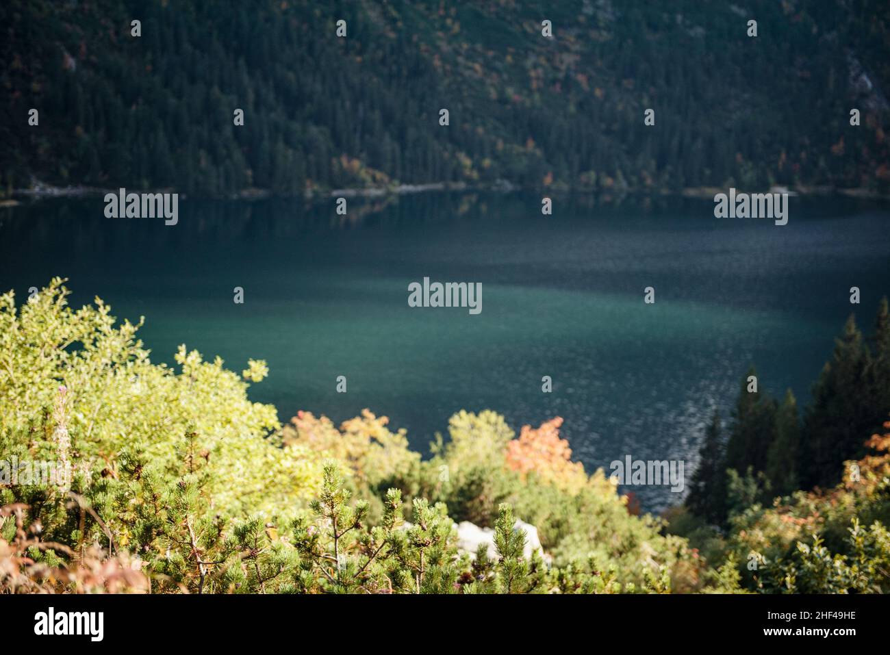 Morskie Oko lake (Eye of the Sea) at Tatra mountains in Poland. Famous ...