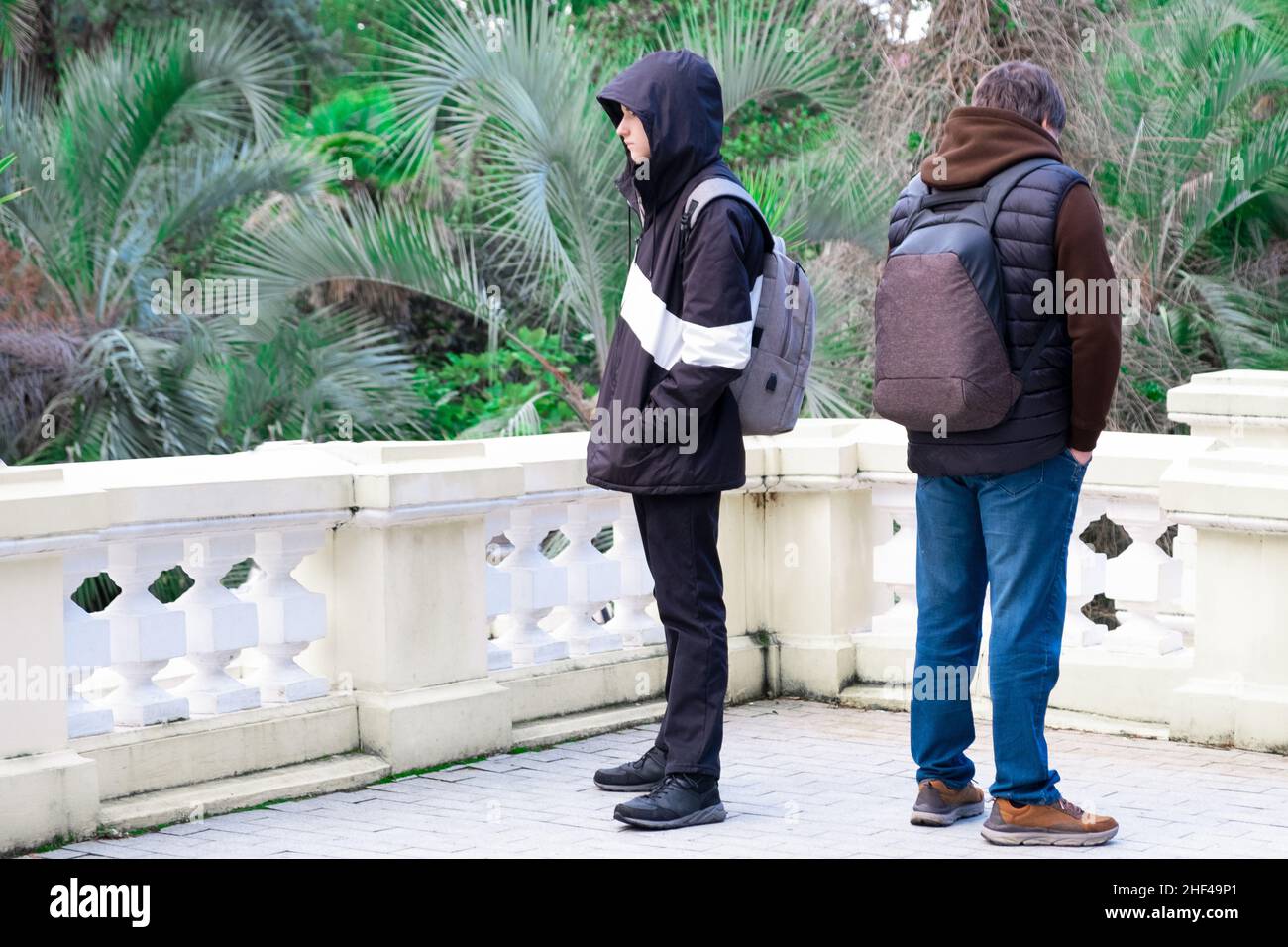 quarrel parents and children. teenager and father had a fight. Quarrel ...