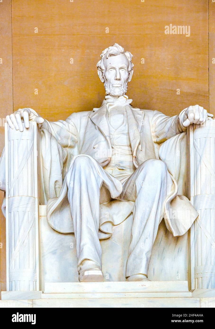 Statue of Abraham Lincoln at the Lincoln Memorial, Washington DC Stock ...
