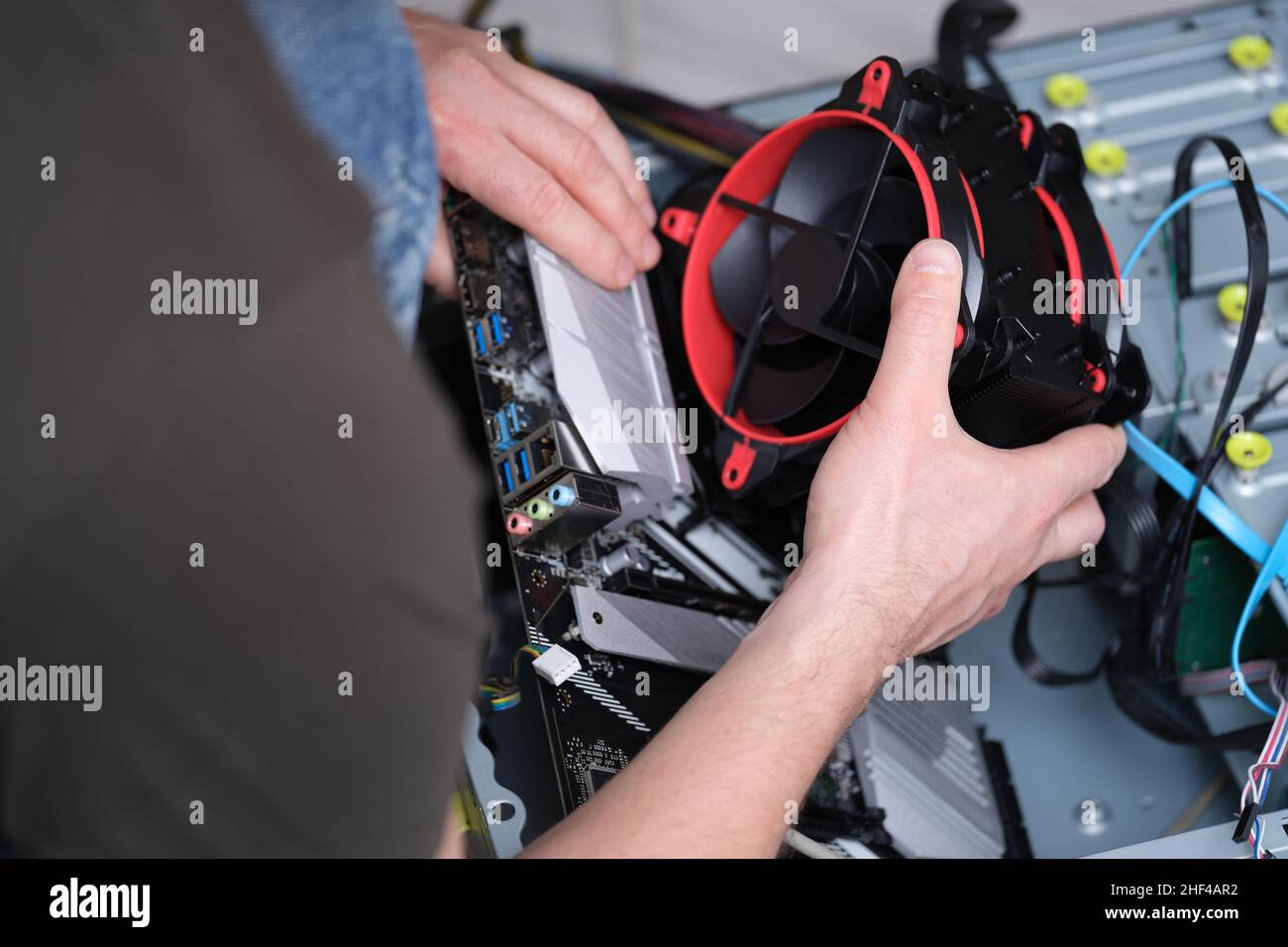 Black technician computer repair hi-res stock photography and images ...