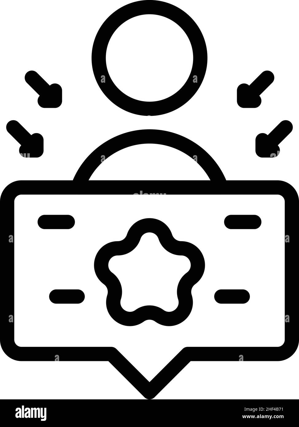 Share message icon outline vector. Social content. Media digital Stock ...