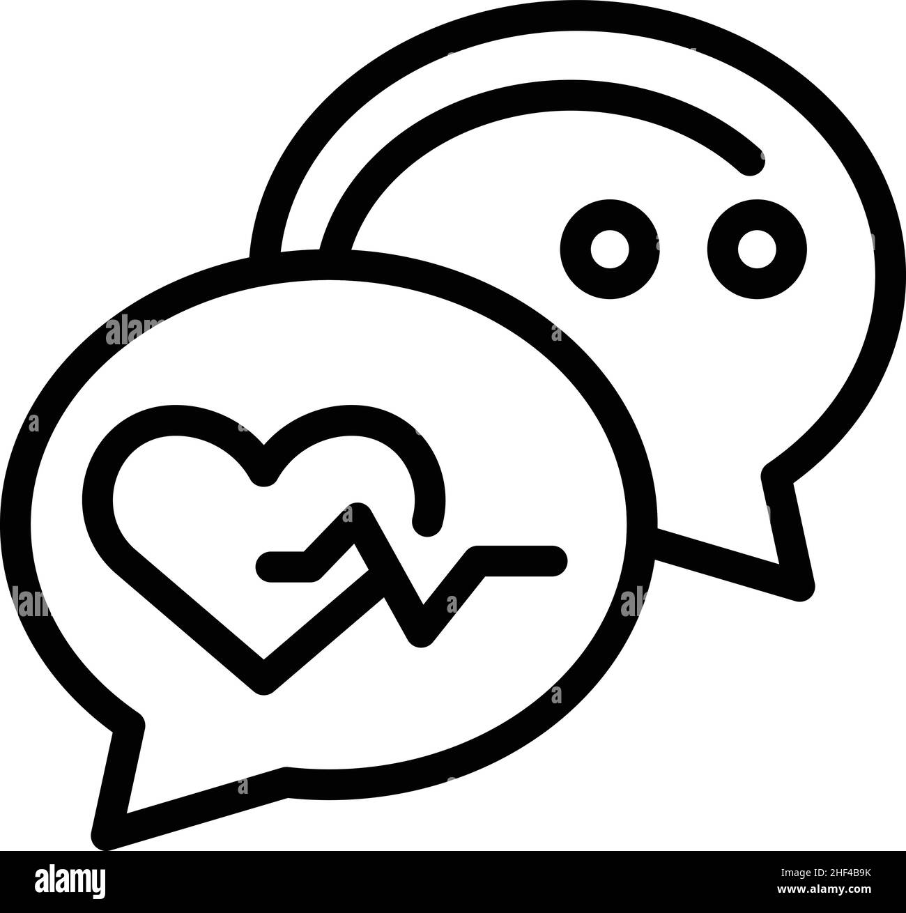 Health chat icon outline vector. Medical hospital. Clinic help Stock ...