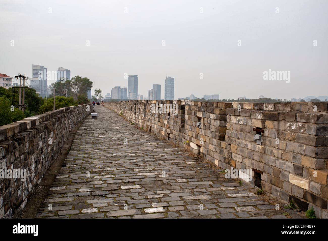 relics of the ancient city wall from Ming dynasty in Nanjing Stock ...